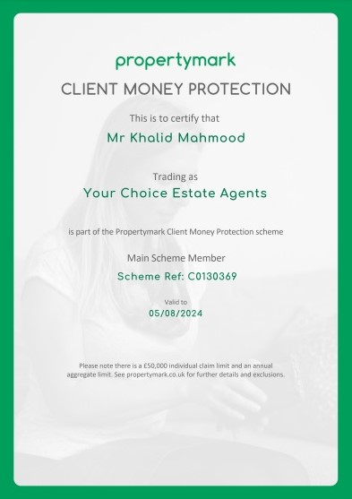Client Money Protection - Your Choice Estate Agents